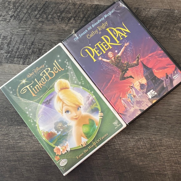 Disney | Media | Set Of 2 Disney Tinkerbell Peter Pan Rated G Dvds Used ...